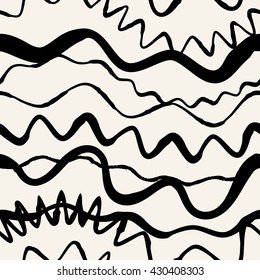 Abstract Waved Lines Vector Seamless Pattern Stock Vector (Royalty Free ...