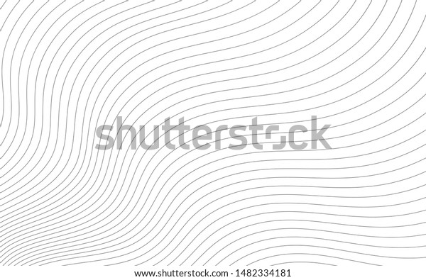 Abstract Wavy Background Thin Line On Stock Vector (Royalty Free ...