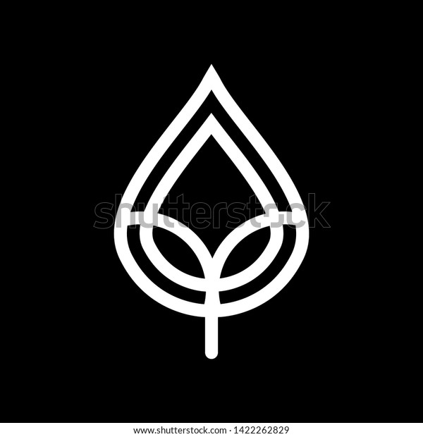 Abstract White Leaf Logo Icon Vector Stock Vector (Royalty Free ...
