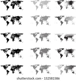 Abstract World Maps Stock Vector (Royalty Free) 151480811 | Shutterstock