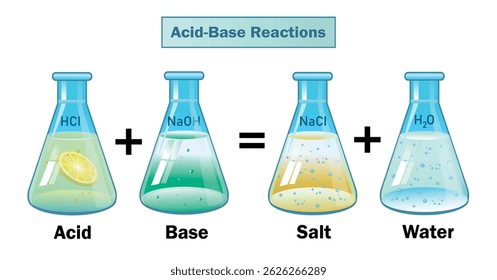 Acid-base Reactions Diagram Science Education Vector Stock Vector ...