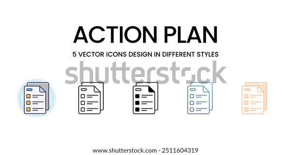 Action Plan Vector Icon Ready Use Stock Vector (Royalty Free ...