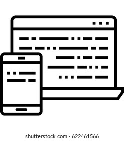 Adaptive Coding Vector Icon Stock Vector (Royalty Free) 622461566 | Shutterstock