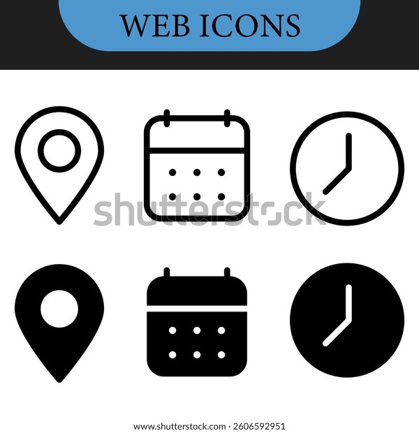 Address Location Icon Stopwatch Timer Icon Stock Vector (Royalty Free) 2606592951 | Shutterstock