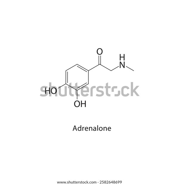 Adrenalone Skeletal Structurenitrile Compound Schematic Illustration ...