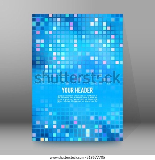 Advertisement Flyer Design Elements Mesh Blue Stock Vector (Royalty ...
