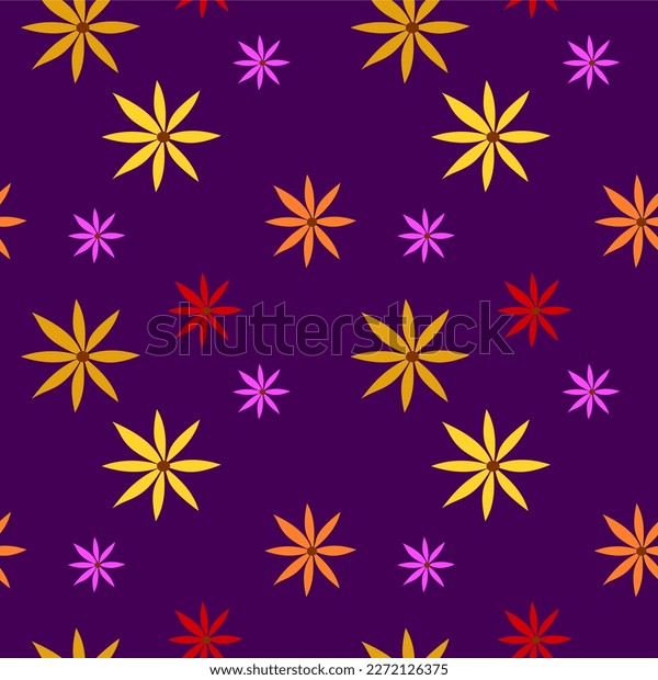 Aesthetic Flower Pattern Vector Background Aesthetic Stock Vector ...