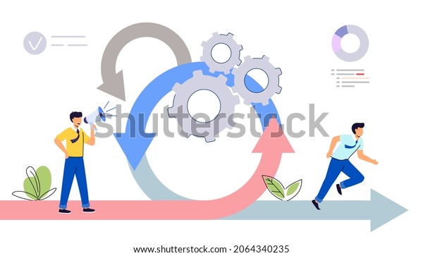 Agile Development Methodology Business Concept Agile Stock Vector ...