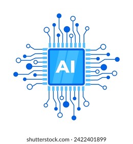 Artificial Intelligence Ai Processor Chip Vector Stock Vector (Royalty Free) 2374852031 ...