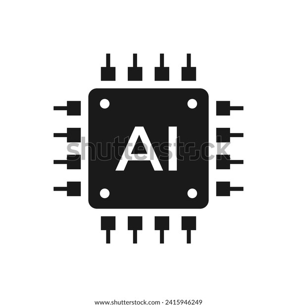 Ai Processor Vector Icon Logo Circuit Stock Vector (Royalty Free ...