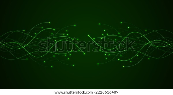 Ai Technology Concept Artificial Intelligence Green Stock Vector ...