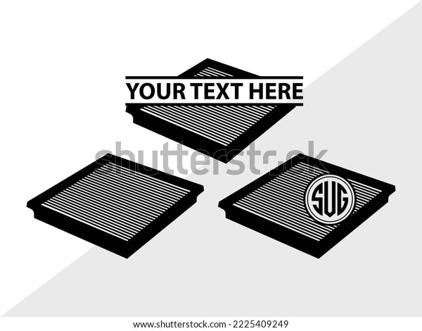 Air Filter Monogram Printable Vector Illustration Stock Vector (Royalty ...