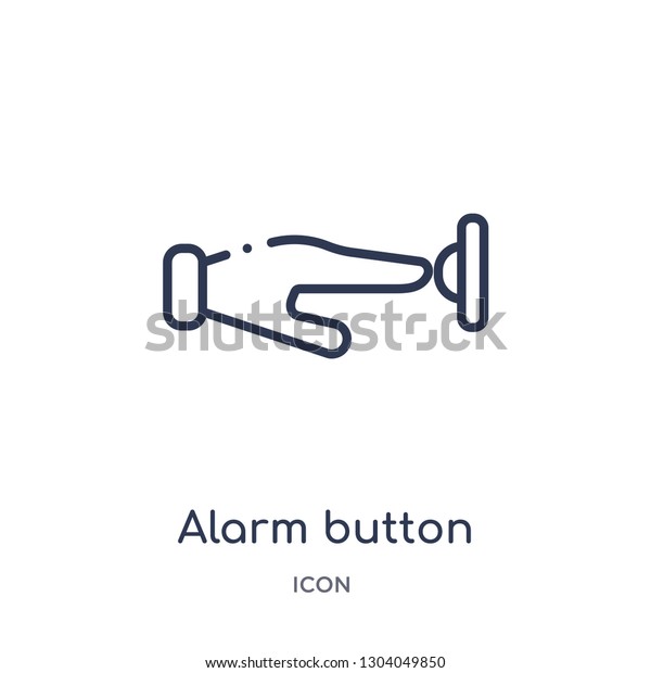 Alarm Button Icon User Interface Outline Stock Vector (Royalty Free ...
