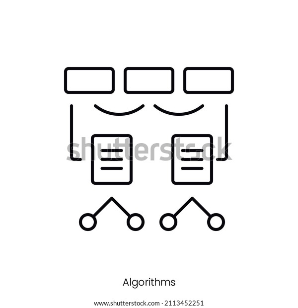 Algorithms Icon Outline Style Icon Design Stock Vector (Royalty Free ...