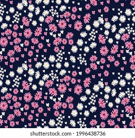 Allover Vector Small Flower Pattern On Stock Vector (Royalty Free ...
