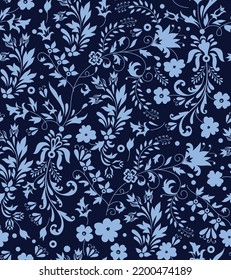 Allover Vector Small Flower Pattern On Stock Vector (Royalty Free ...