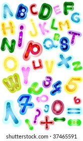 Kids Colourful Alphabets Small Vector Stock Vector (Royalty Free ...