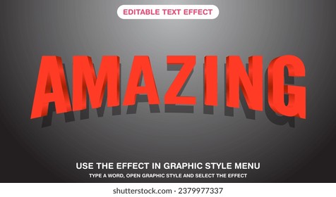 Amazing 3d Text Effect Template Premium Stock Vector (Royalty Free ...