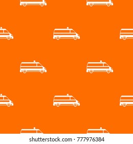 Ambulance Car Pattern Repeat Seamless Orange: vector de stock (libre de ...