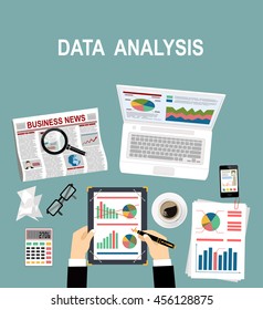 Business Audit Flat Illustration Set Creative Stock Vector (Royalty Free) 464960354 | Shutterstock