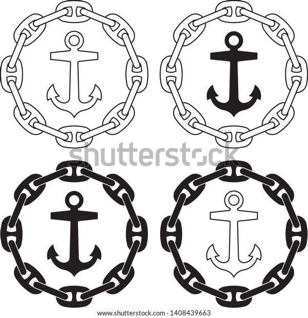 Anchor Stud Link Anchor Chain Vector Stock Vector (Royalty Free ...