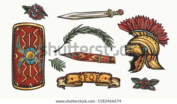 Roman Soldier Armor Tattoo