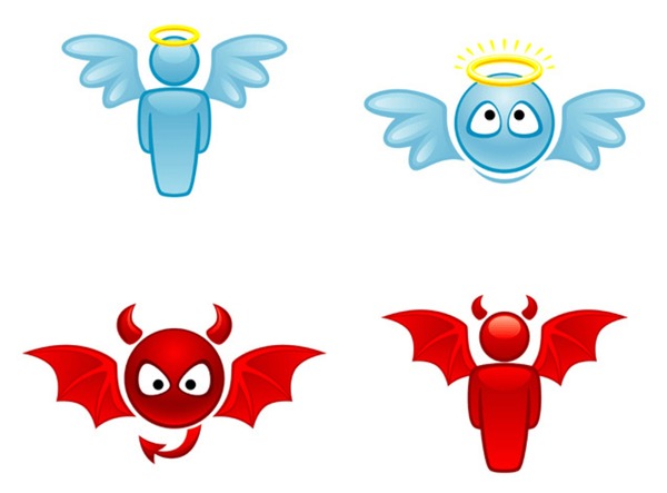 Angel Devil Emoticon: Over 902 Royalty-Free Licensable Stock Vectors ...