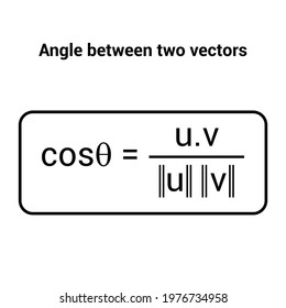 Angle Between Two Vectors Formula Stock Vector (Royalty Free ...