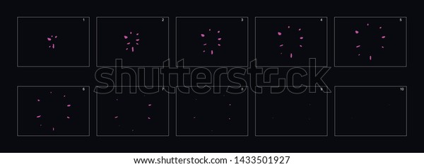Animation Explosion Effect Frame By Frame Stock Vector (Royalty Free ...