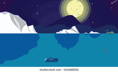 Antarctica Simple Vector Flat Design Concept Stock Vector (Royalty Free ...