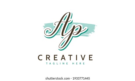 Ap Initials Handwriting Logo Vector Stock Vector (Royalty Free ...