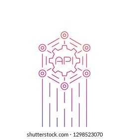 Api Software Integration Vector Line Art Stock Vector (Royalty Free ...
