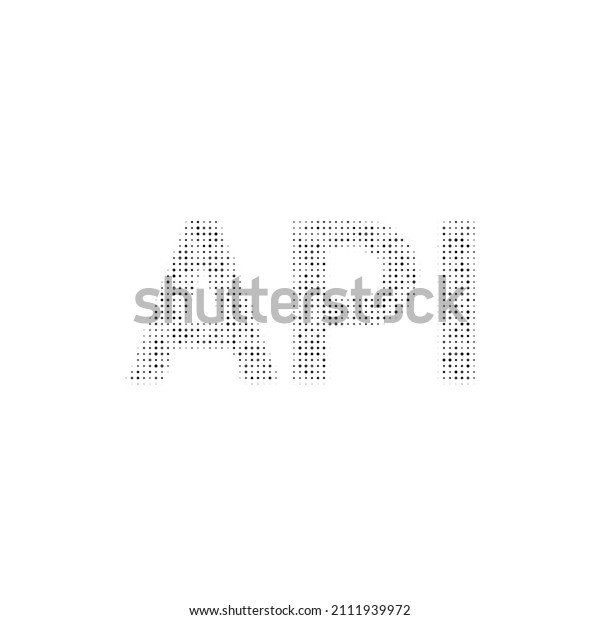 Api Symbol Filled Black Dots Pointillism Stock Vector (Royalty Free ...
