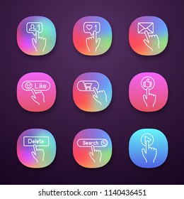 App Buttons Icons Set Click New Stock Vector (Royalty Free) 1140436451 | Shutterstock