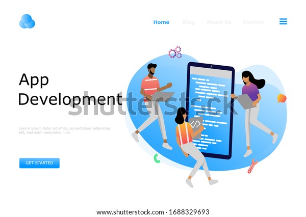 App Development Vector Illustration Concept Suitable Stock Vector ...