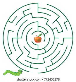 984 Maze In An Apple Stock Vectors and Vector Art | Shutterstock