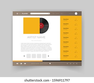 Application Interface Music Player Vector Illustration Stock Vector ...