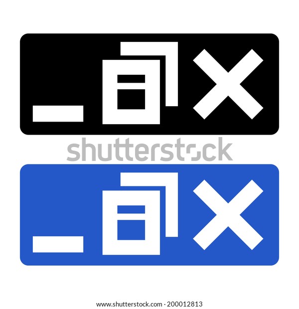 Application Window Control Buttons Stock Vector Royalty Free 200012813 Shutterstock