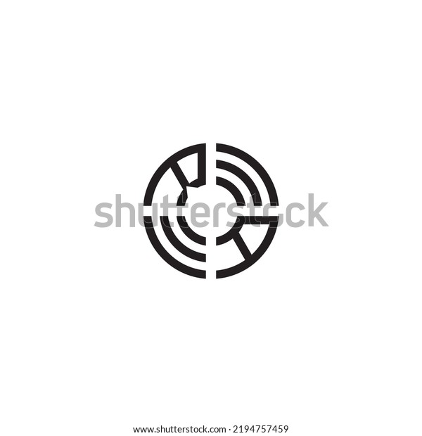 Ar Circle Initial Logo Concept High Stock Vector (Royalty Free ...