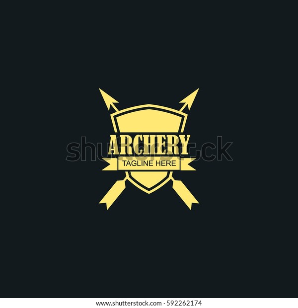 Archery Logo Design Template Vector Illustration Stock Vector (Royalty ...