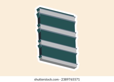 Architect Building Construction Solution Sticker Design Stock Vector ...
