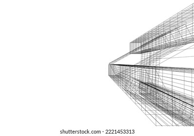 Architecture Design Background Vector 3d Illustration Stock Vector ...