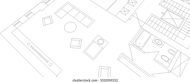 Architecture Drawing Vector Stock Vector (Royalty Free) 1010359252 ...