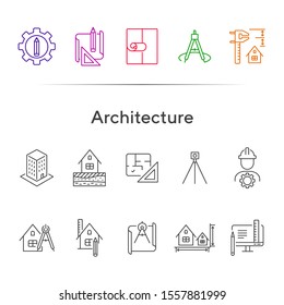 Architect Development Interior Design Icons House Stock Vector (Royalty ...
