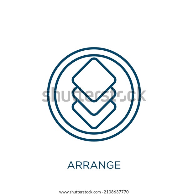 Arrange Icon Thin Linear Arrange Outline Stock Vector (Royalty Free) 2108637770 | Shutterstock