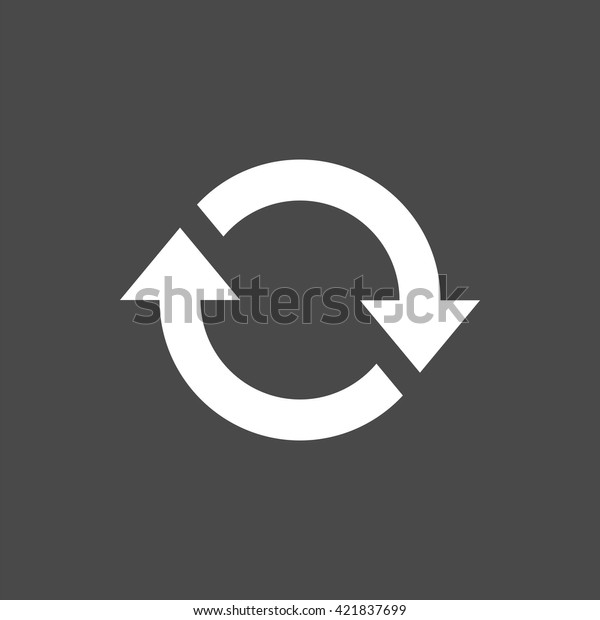 Arrow Loop Icon Vector Arrow Sign Stock Vector (Royalty Free) 421837699 ...