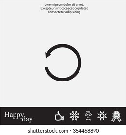 Circular Loading Sign Isolated On White Stock Vector (Royalty Free ...