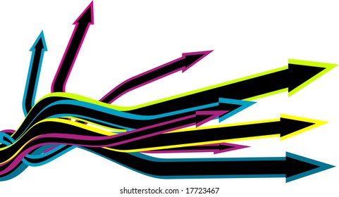 Colorful Arrows Background Vector Illustration Stock Vector (Royalty ...