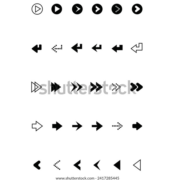 Arrows Path Icon Vector Circle Mobile Stock Vector (Royalty Free ...