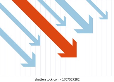 Arrows Pointing Down Info Graph Concept Stock Vector (Royalty Free ...